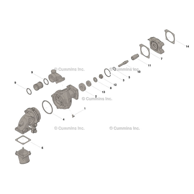 K19 Cummins series water pump repair kit - Talleres Nasio