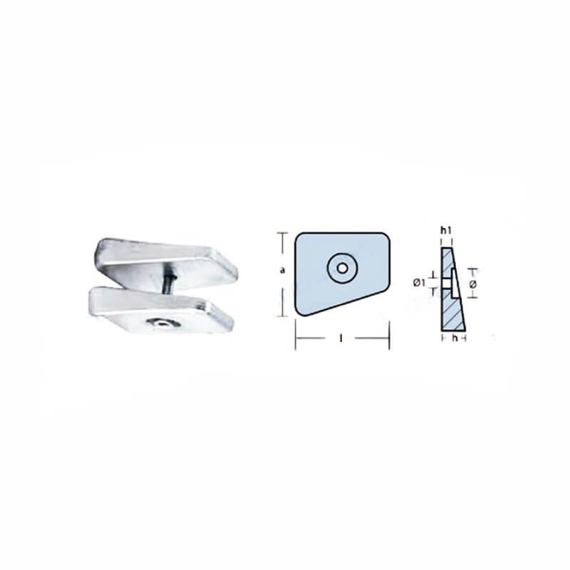 Anode outboard 20 - 25 H.P. zinc Johnson series - Talleres Nasio