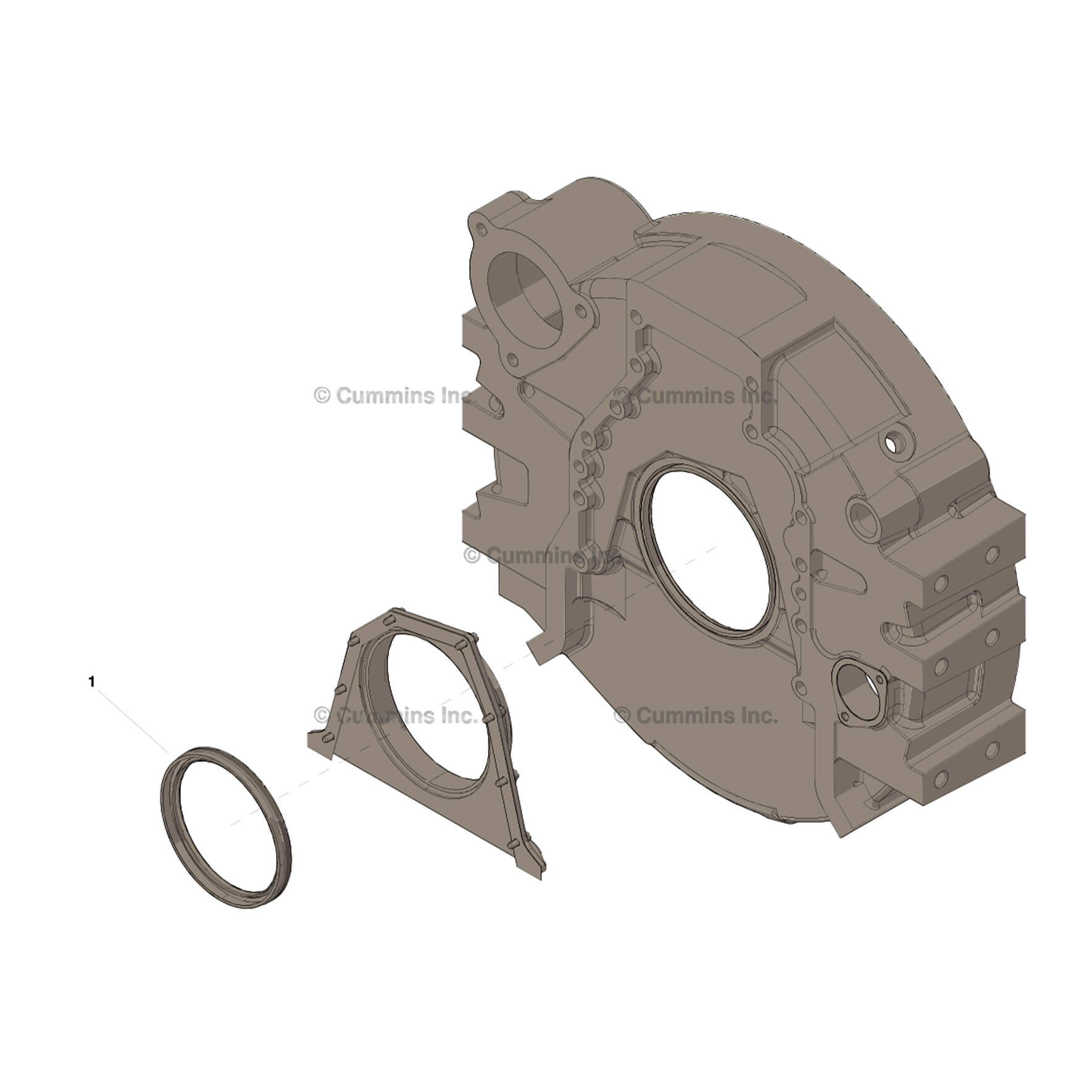 Rear crankshaft seals (kit) B series Cummins - Talleres Nasio