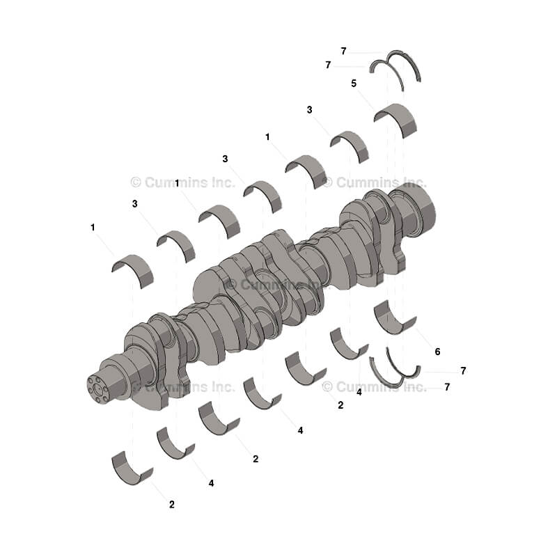 Cummins N series main bearing set - Talleres Nasio